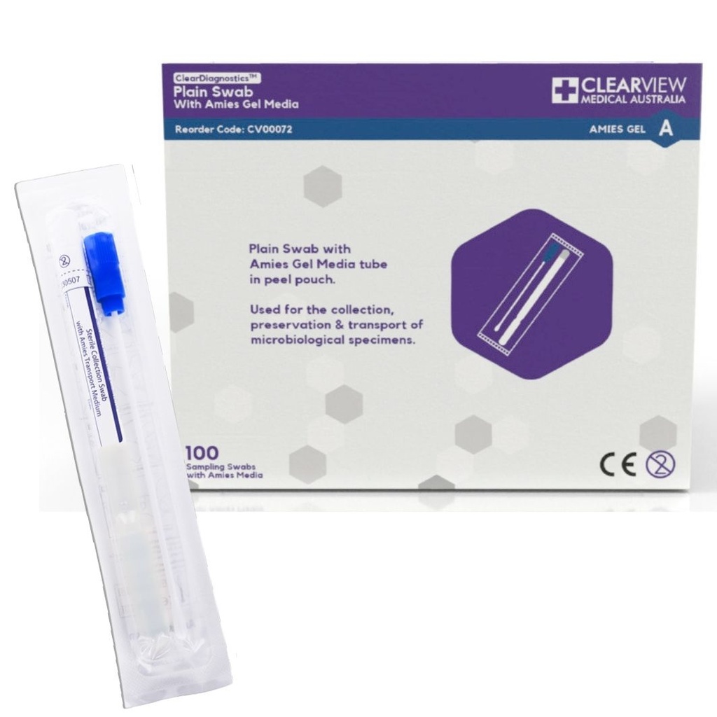 Clearview Plain Swabs with Amies Gel Media | Diagnostics