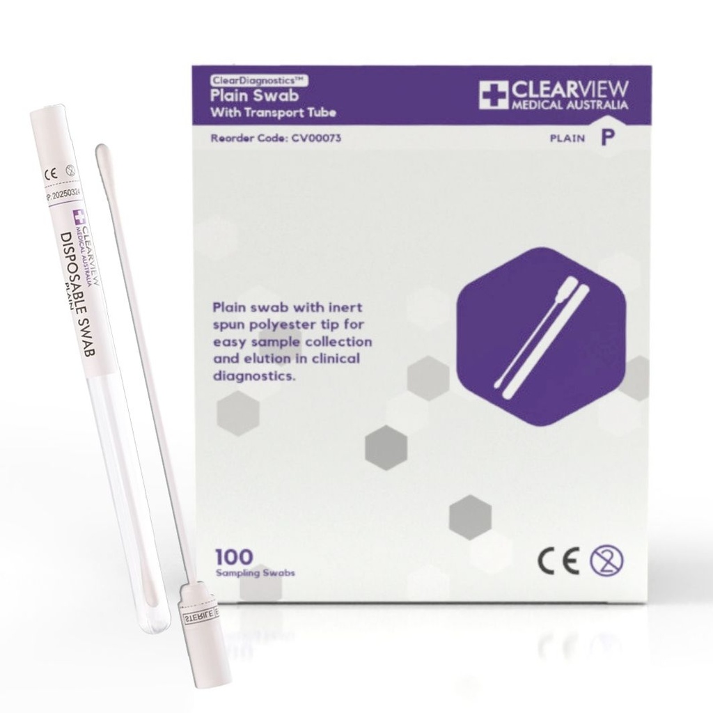 Clearview Plain Swab with Transport Tube | Clearview Medical Australia ...