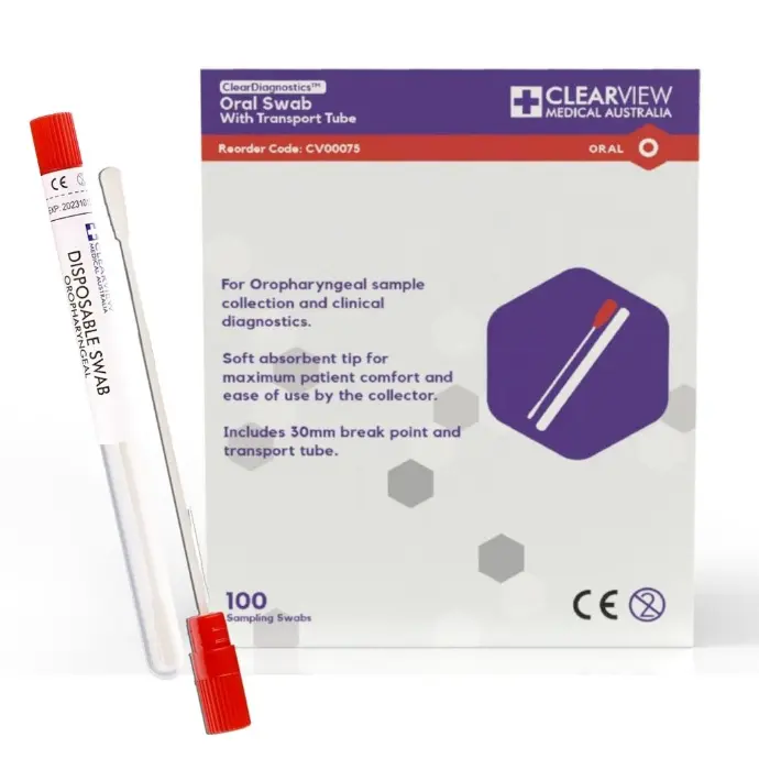 Clearview Oral Swab with Transport Tube | Clearview Medical Australia ...